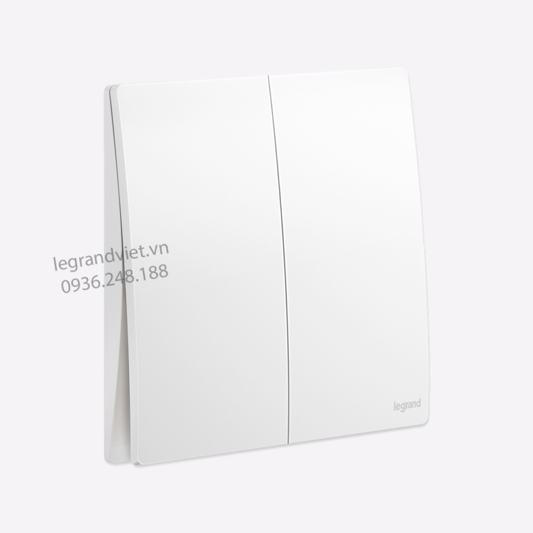 Công tắc đôi 1 chiều 16A màu Matt White Legrand Mallia Senses 281002MW ...